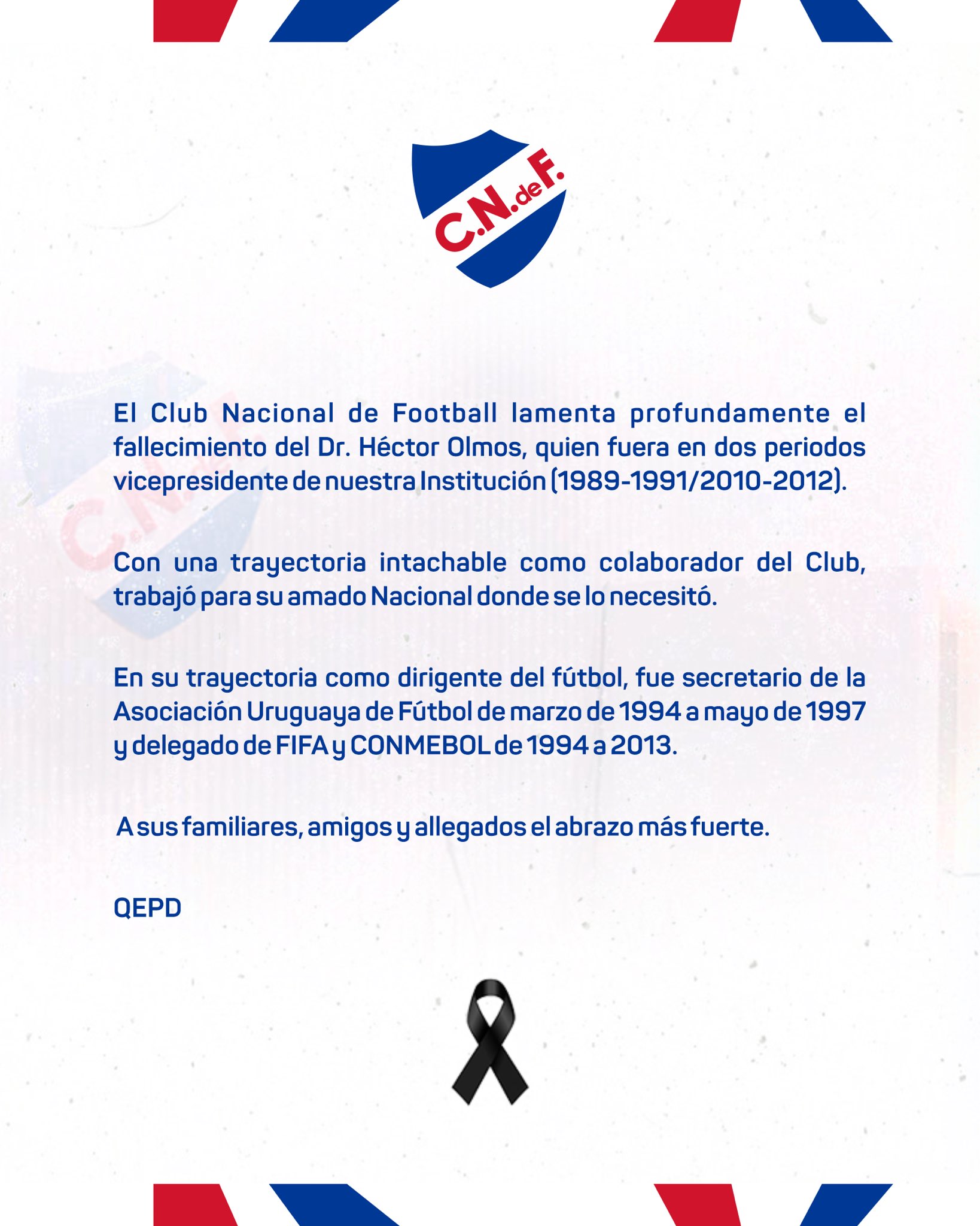 Falleció Héctor Olmos, histórico dirigente de Nacional » Portal Medios ...